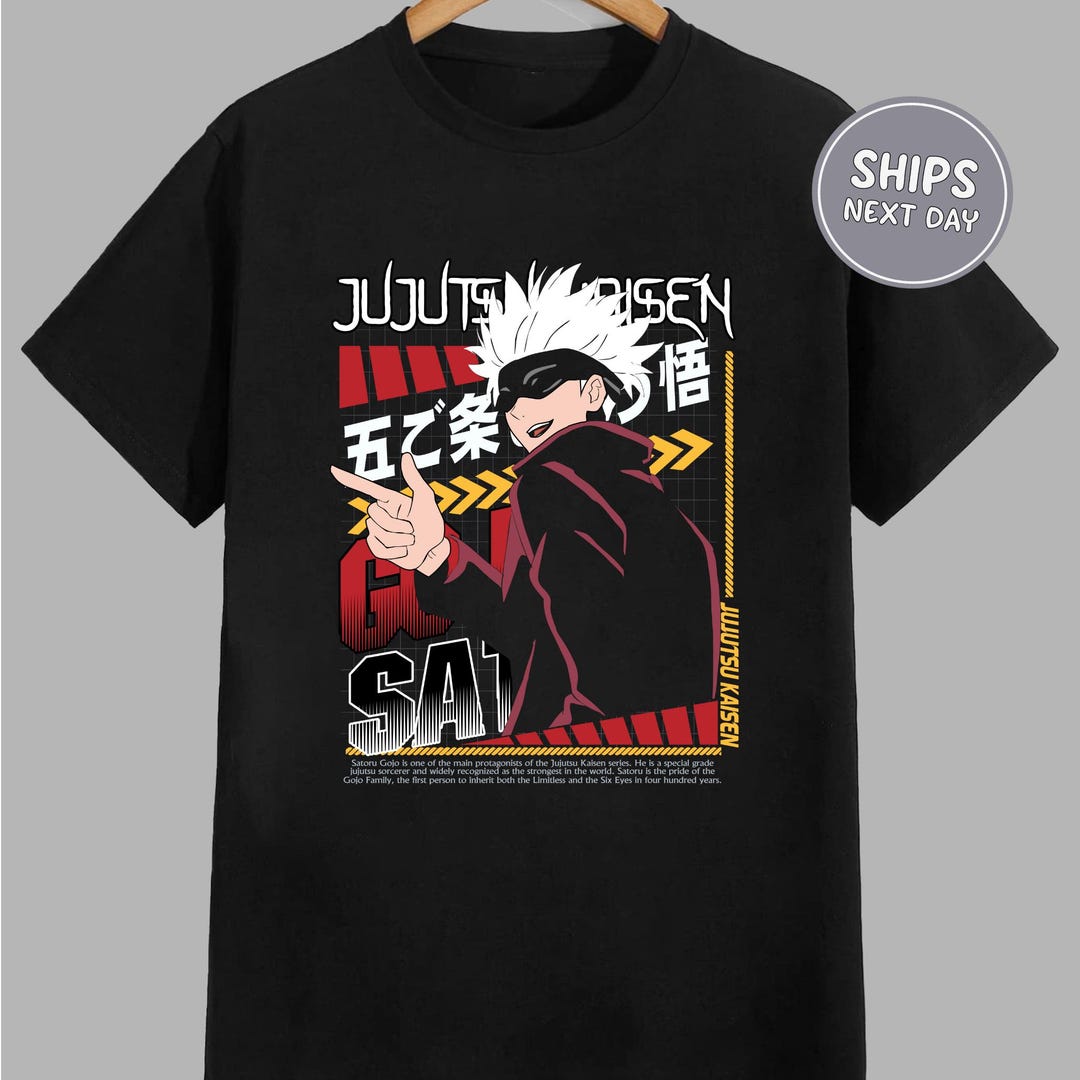 Gojo Satoru Shirt Jujutsu Kaisen Anime Shirt JJK Manga Shirt Anime ...