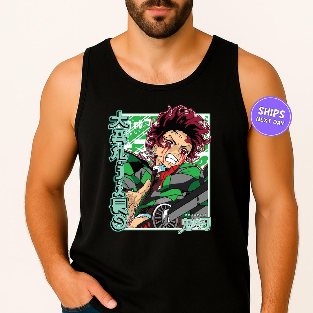 Demon Slay Tanjiro Tank Top Anime Demon Tank Top Slayer Anime Tank Top ...