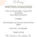 30-day Writing Challenge Printable | Writing Template | Novel Writing ...