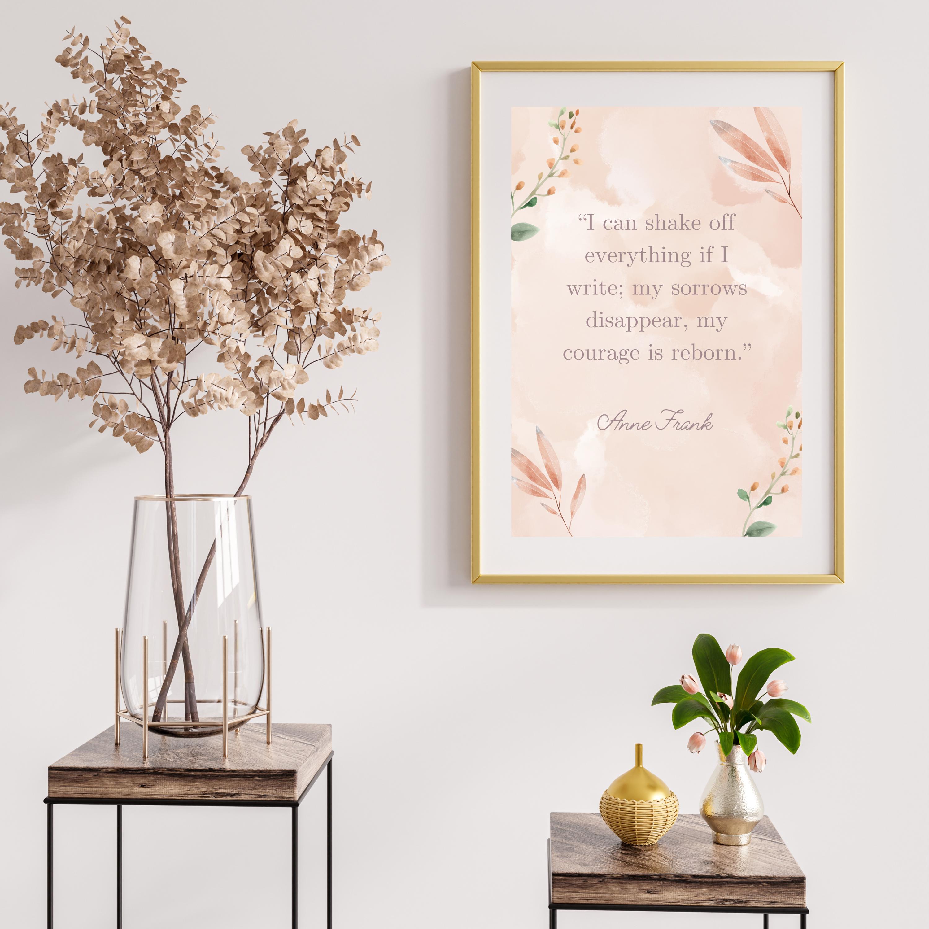 Inspirational Anne Frank Quote Printable Wall Art | Literary Digital ...