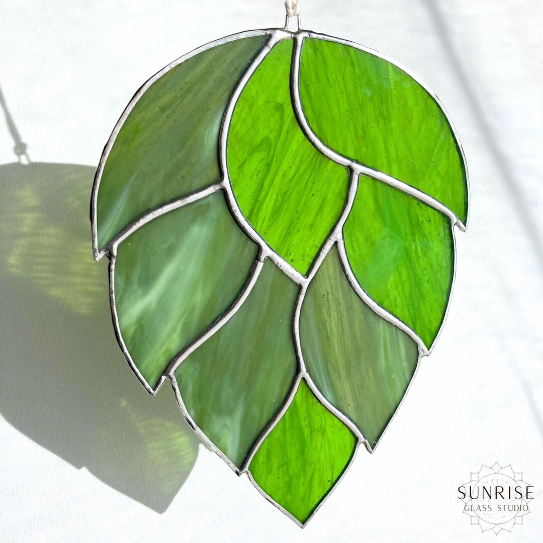 Green Hops Stained Glass Sun Catcher Beer Lover Gift Craft Brewery ...