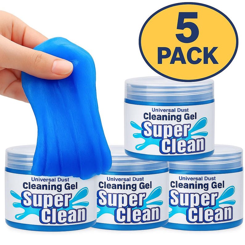 5 Pack Dust Cleaning Gel for Car & Electronics –reusable Slime Cleaner ...