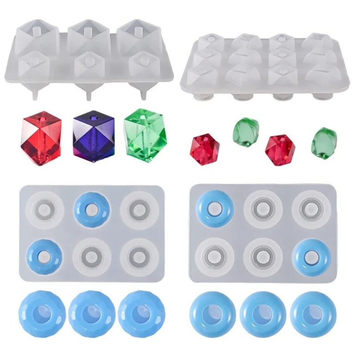 DIY Silicone Bead Molds: Rhombus, Circle, Tangent Plane - Etsy