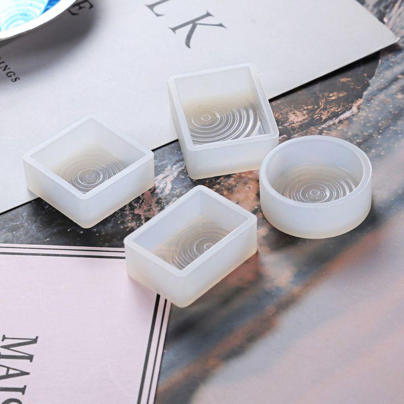 4 Pcs/set DIY Water Ripple Clear Silicone Molds Epoxy Resin Sea Wave ...