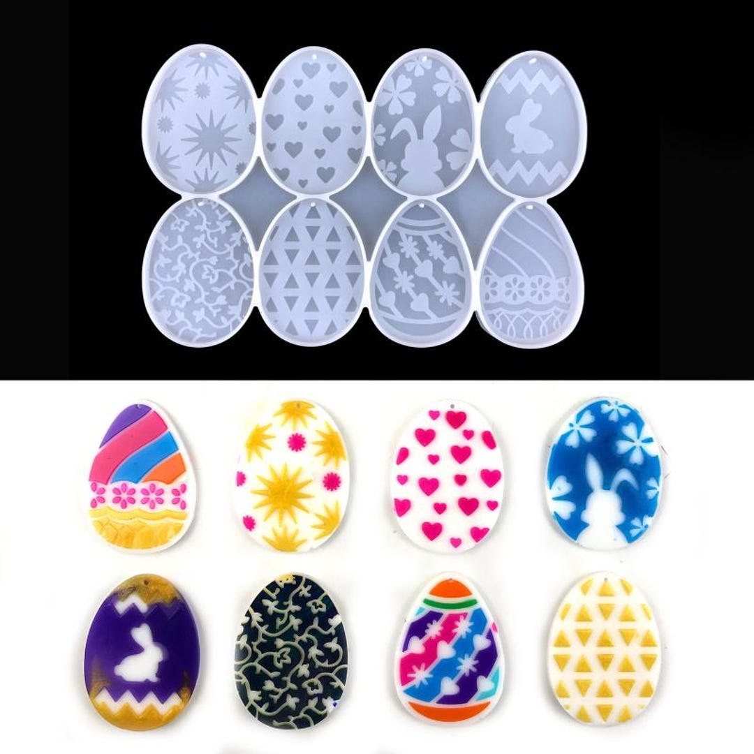 Easter Egg Silicone Mold, Keychain Pendant Resin Charms - Etsy