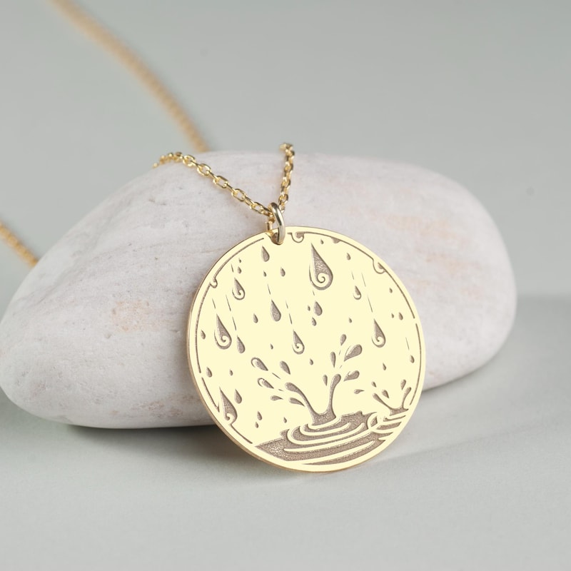 Rain Necklace - Etsy