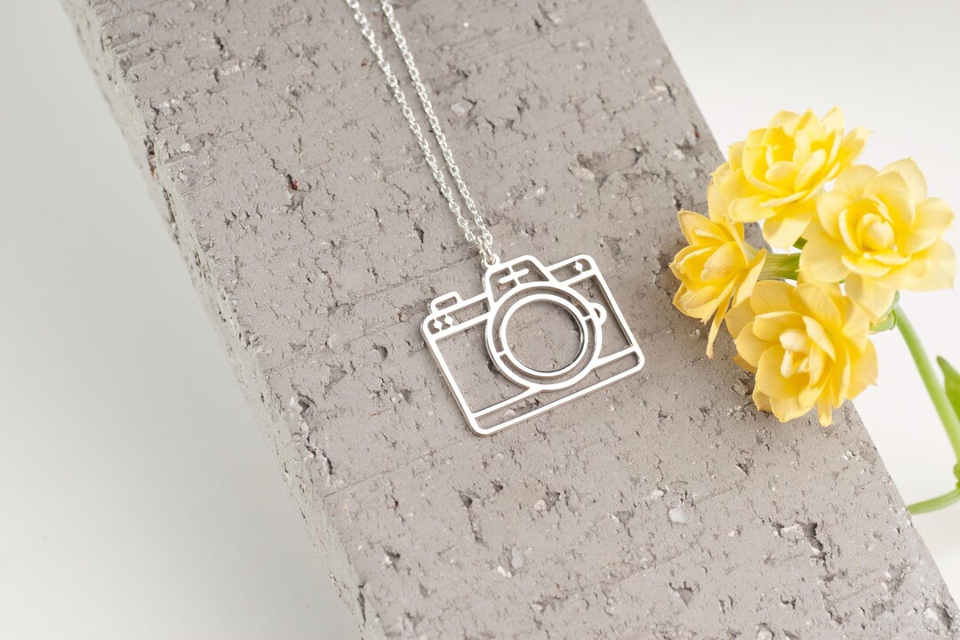 Camera Necklace, 925 Sterling Silver, Photographer Gift for Her ...