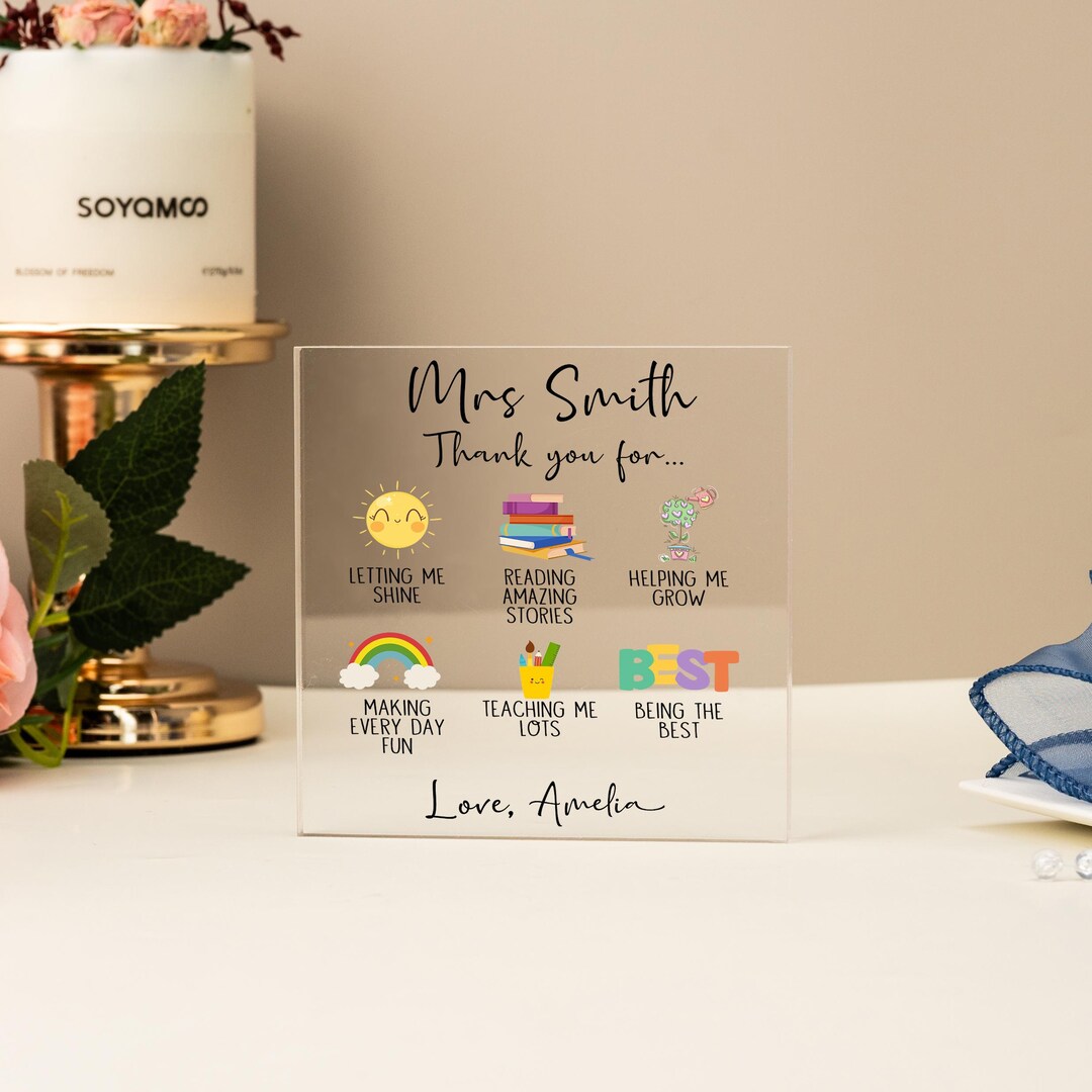 Personalized Teacher Gift,reasons I Love My Teacher,teacher Gift,thank ...