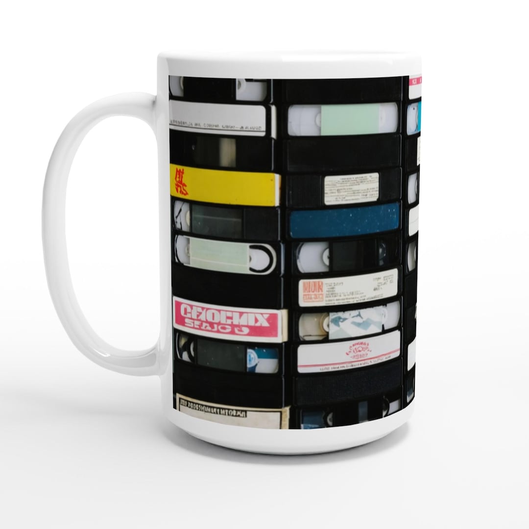 VHS Mug Nostalgic Ceramic 15 Oz Coffee Cup Perfect for Retro Lovers ...