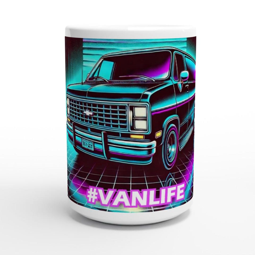 Van Life Mug: 1980s Chevy Panel Van, Coffee Lovers Gift - Etsy
