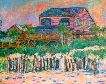 Spring Church Scene Art 40x30 Impressionist Oil | Etsy