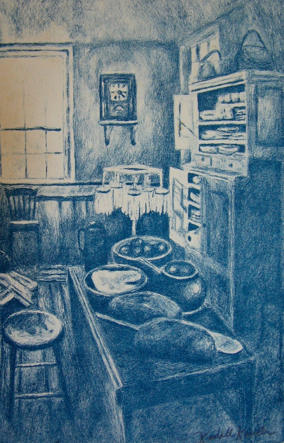 Old Fashioned Kitchen 10x8 Hand-colored Original Lithographs - Etsy