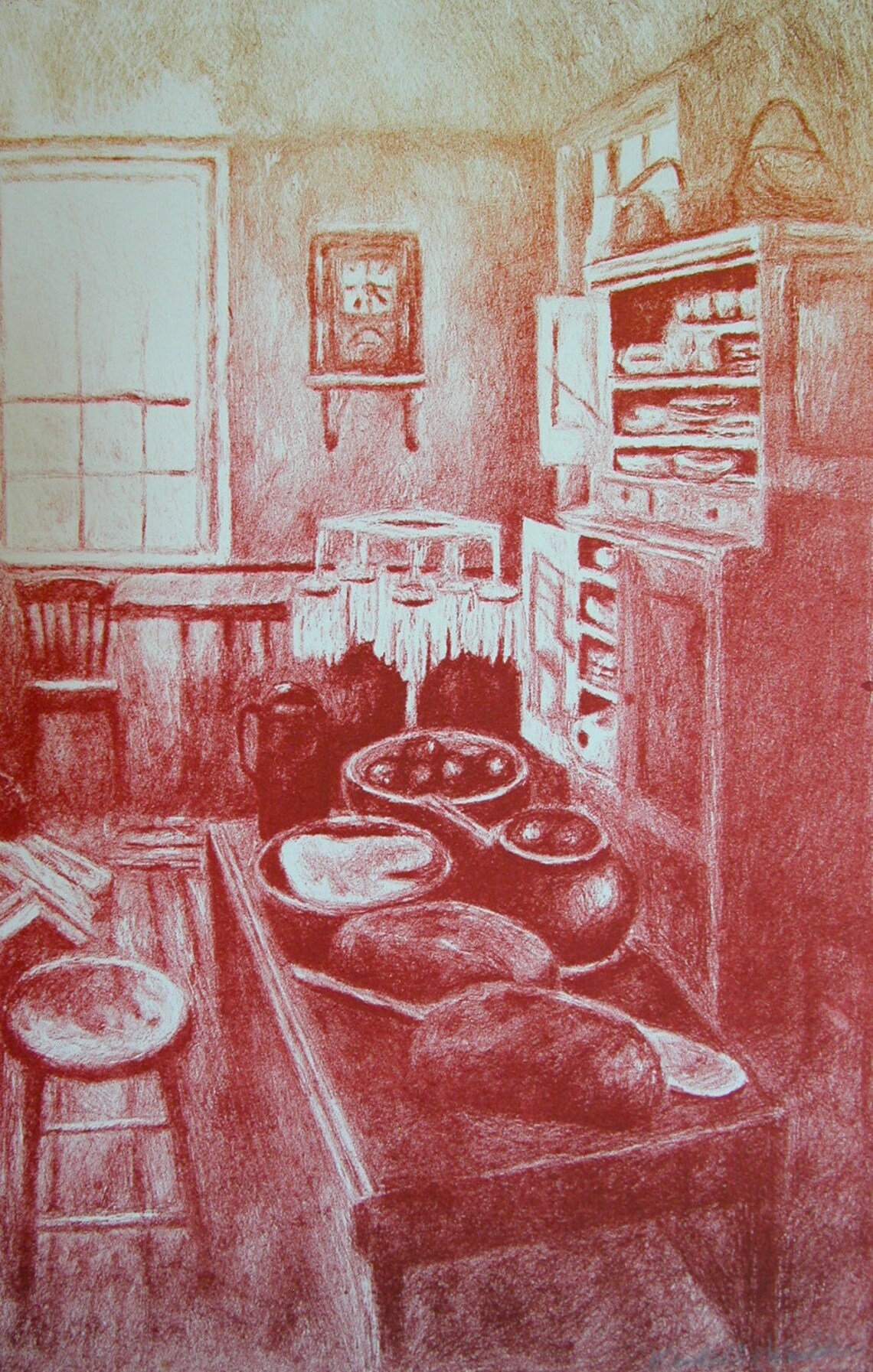 Old Fashioned Kitchen 10x8 Hand-colored Original Lithographs - Etsy
