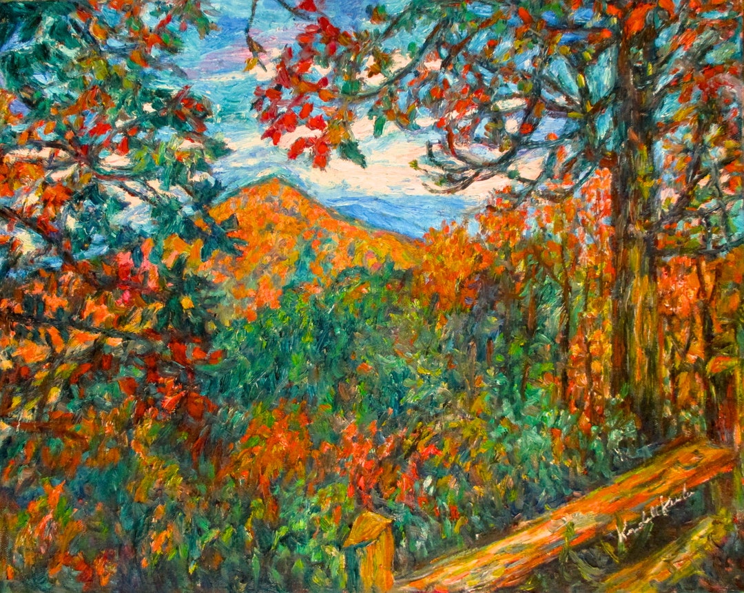 Autumn Beauty From Sharp Top Art 20 X 16 Original Impressionist Peaks ...
