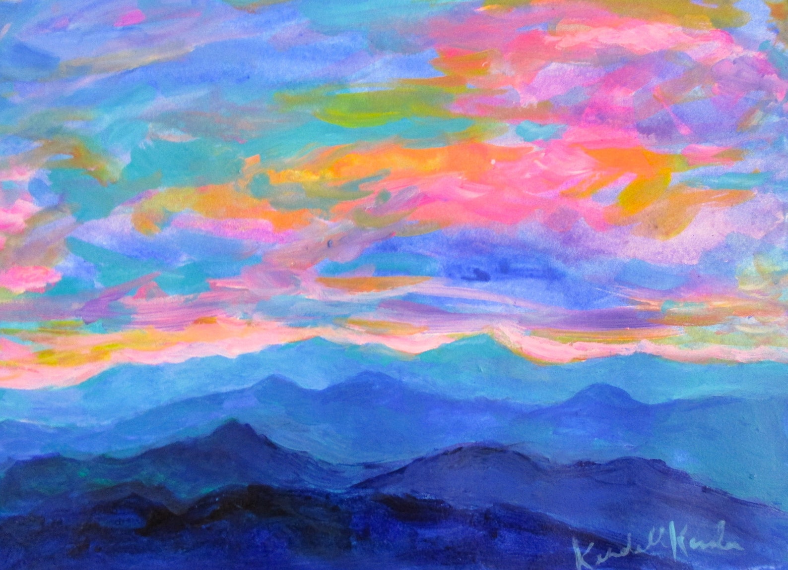 KENDALL KESSLER Art 5x7 Small Gem Impressionist | Etsy