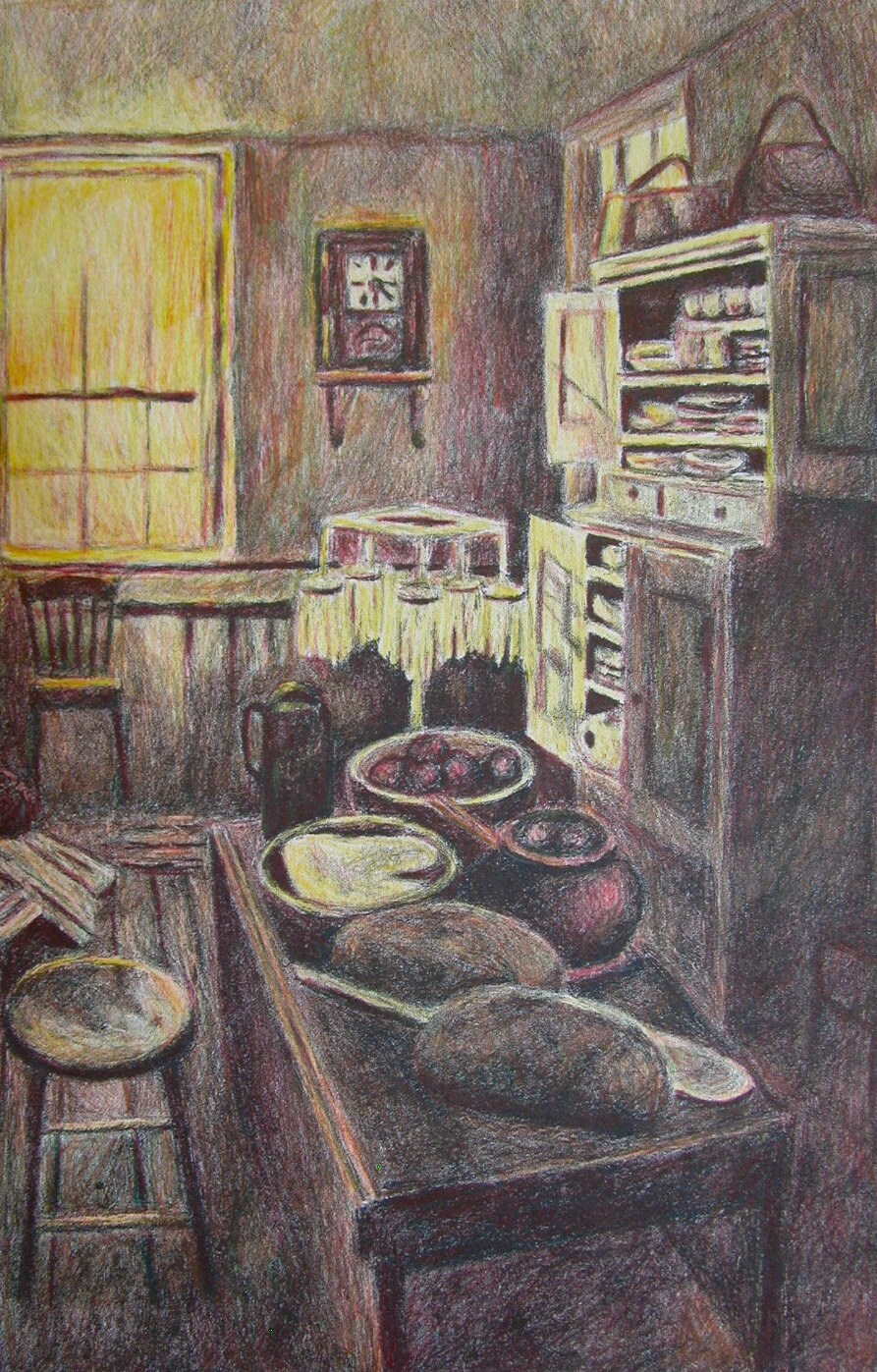 Old Fashioned Kitchen 10x8 Hand-colored Original Lithographs - Etsy