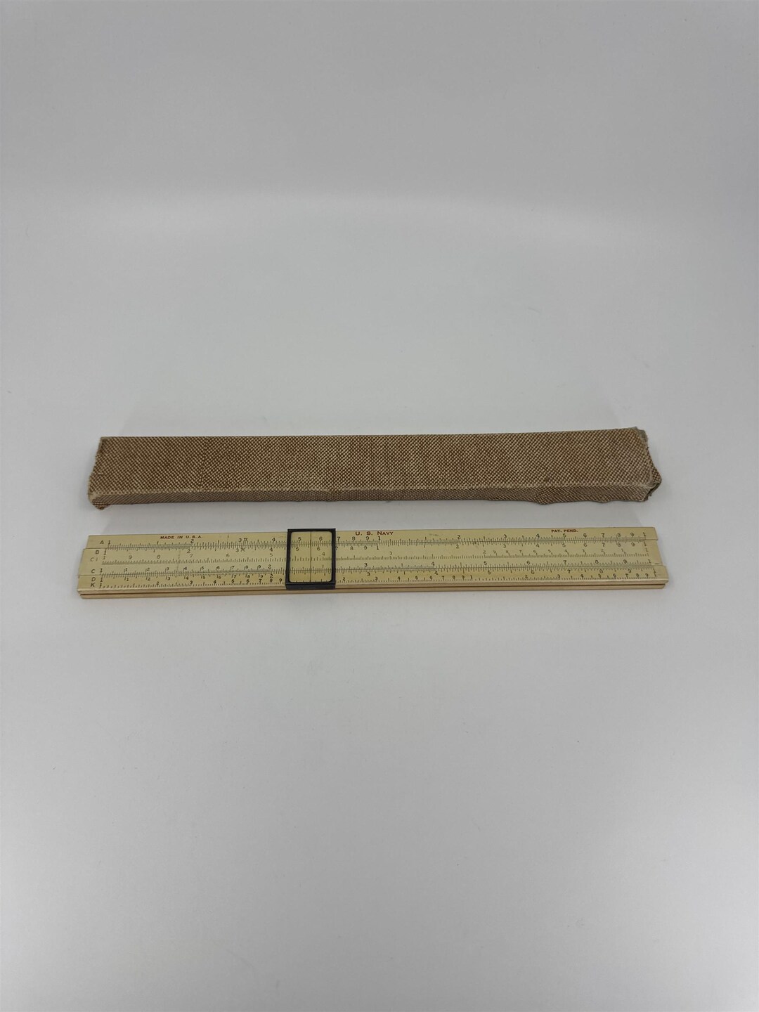 Vintage US Military US Navy Slide Ruler /w Box for Measuring Expanding ...