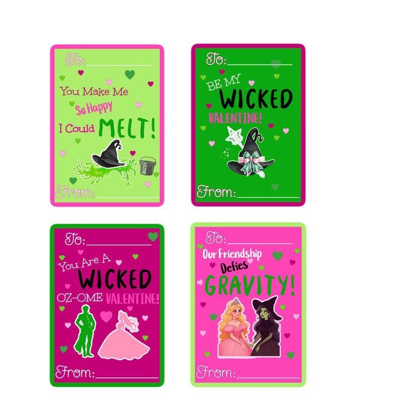 Wicked Valentine's Day Cards-24 Pack - Etsy