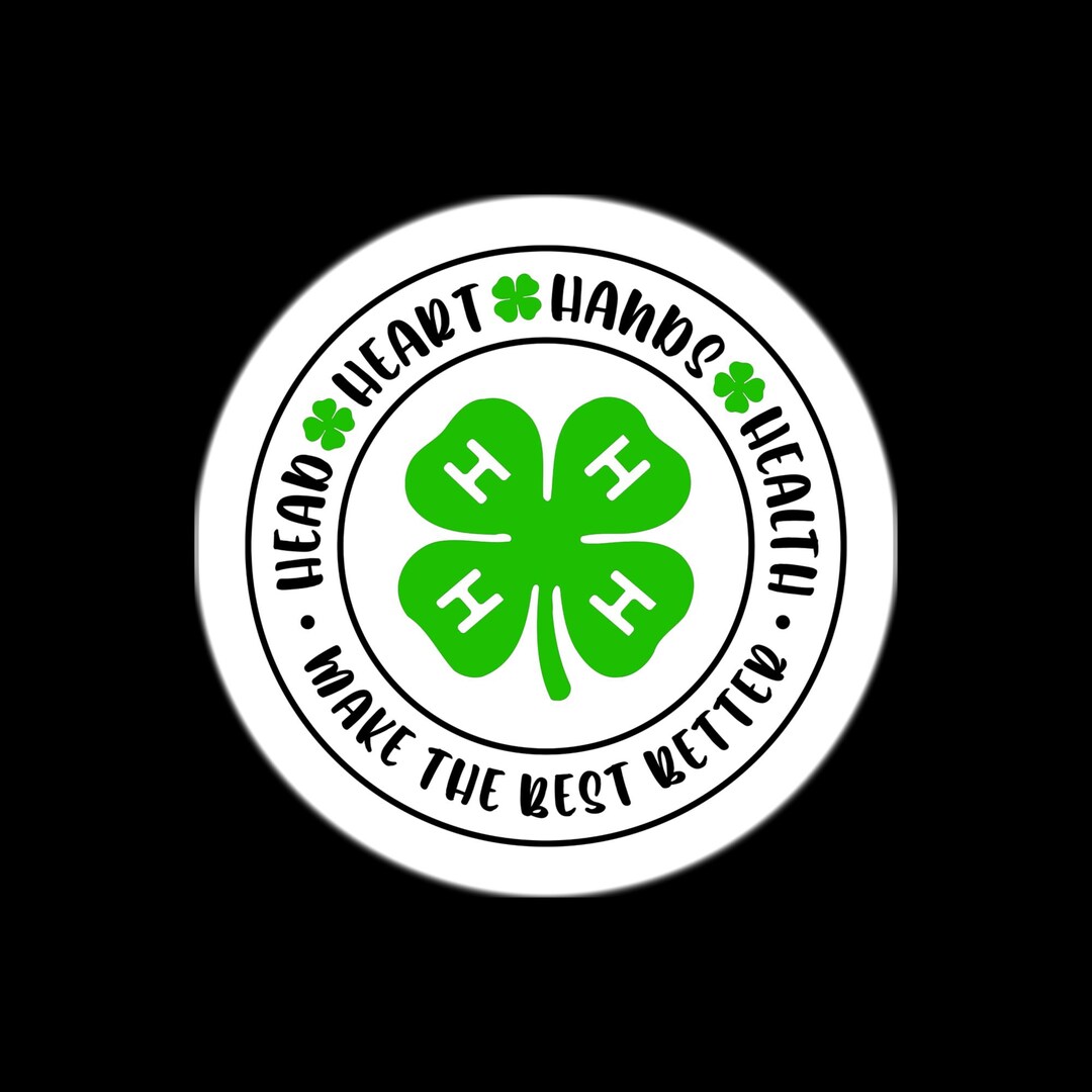 4-H Head, Heart, Hands, Health Sticker- Waterproof - Etsy