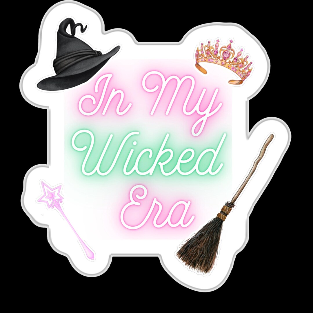 Wicked- in My Wicked Era Waterproof Sticker - Etsy