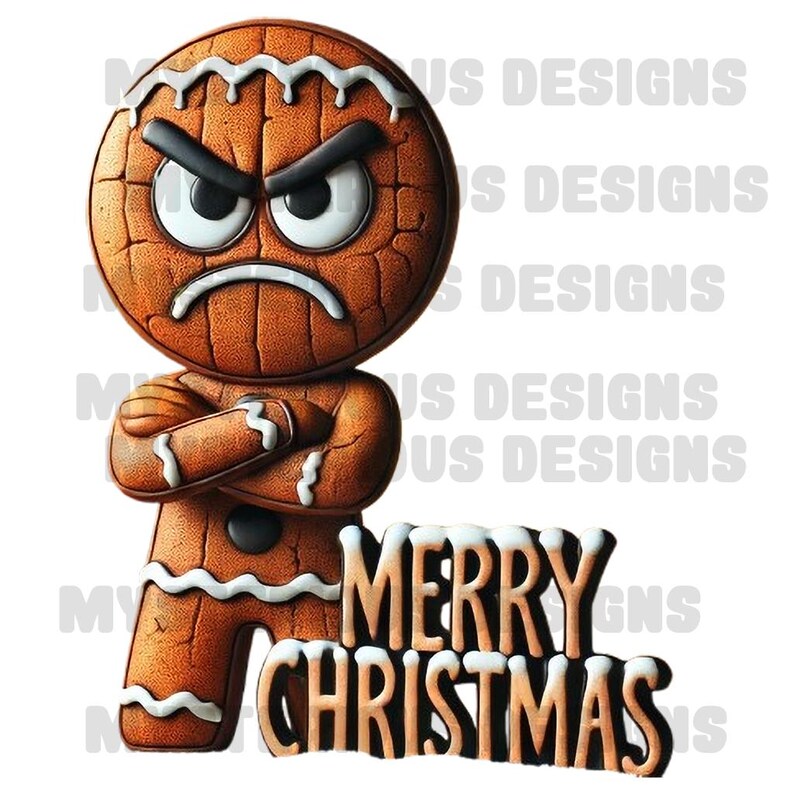 Gingerbread Man, Gingerbread Man PNG. Christmas Design, Angry ...