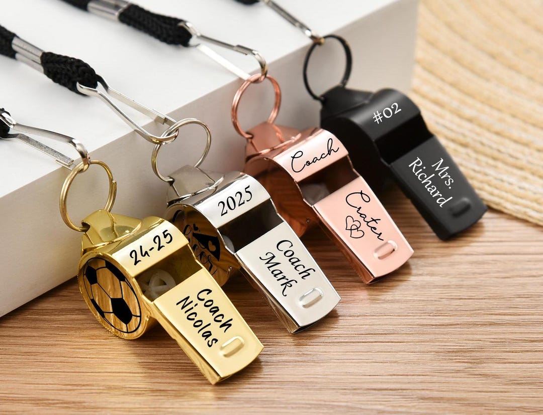 Personalised Whistle Personalized Sports Whistle Necklace Personalized ...