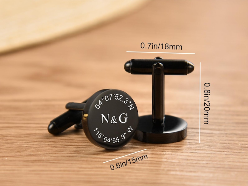 Personalized Groomsman Cufflinks, Engraved Initials, Stainless Steel - Etsy