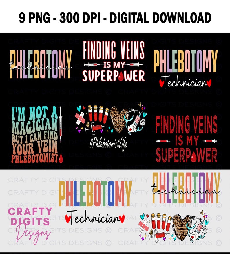 Phlebotomy PNG Bundle, Phlebotomy Technician Quotes, Finding Veins is ...