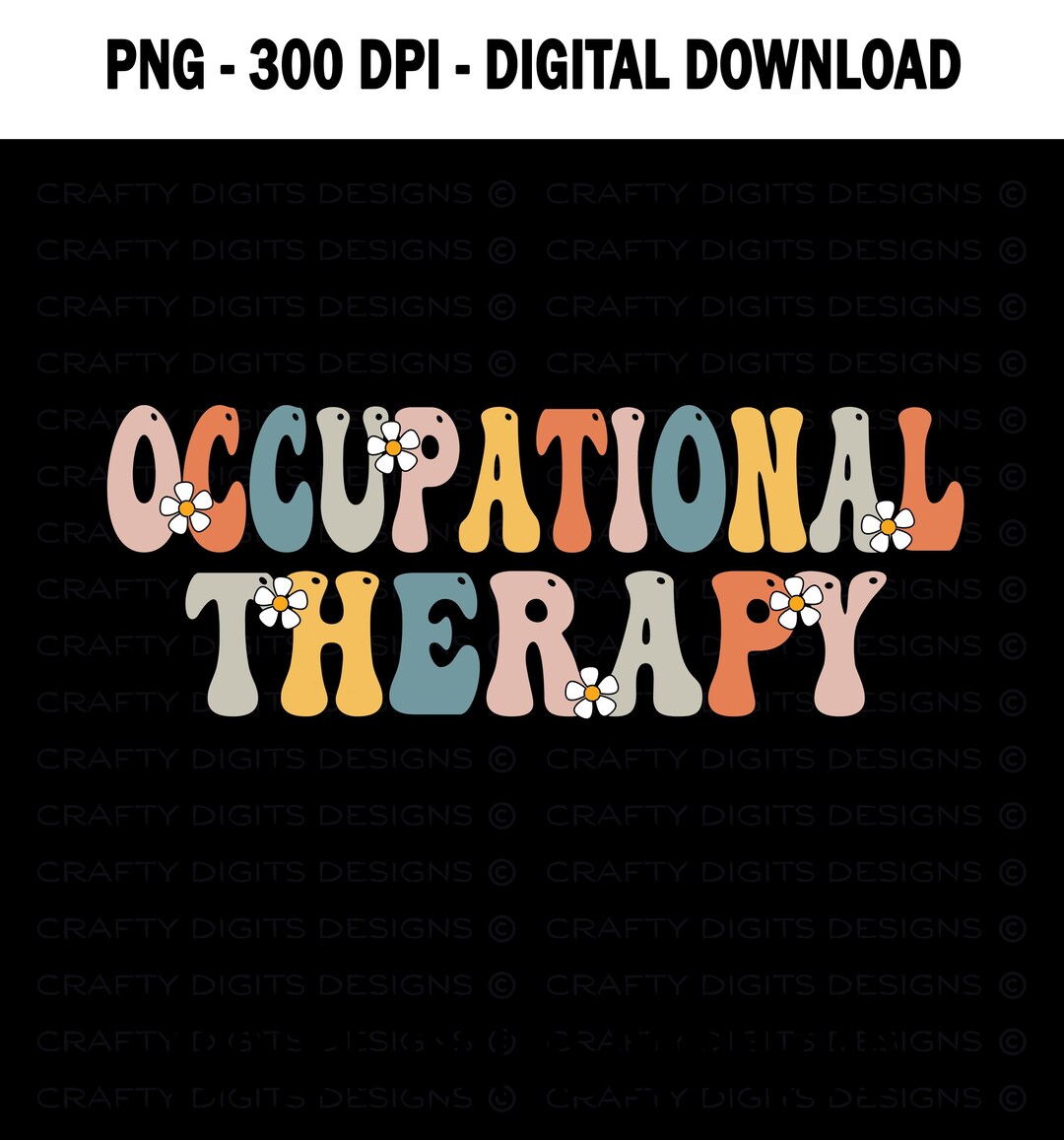 Occupational Therapy Groovy Retro OT PNG Shirt Design (digital Download ...