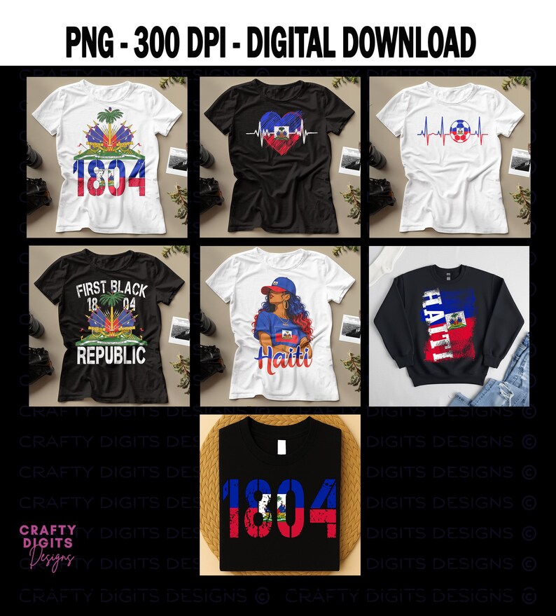 Haiti PNG Bundle, Haitian Flag Day PNG, Haitian Pride Sublimation ...