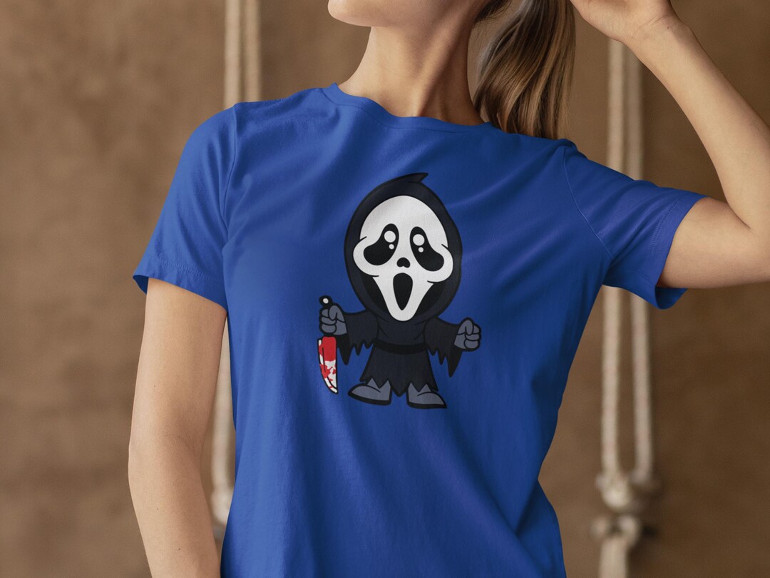 Cartoon Ghostface Shirt, Funny Horror Graphic Tee, Scary Movie Fan Gift, Unique Ghostface Merch ...