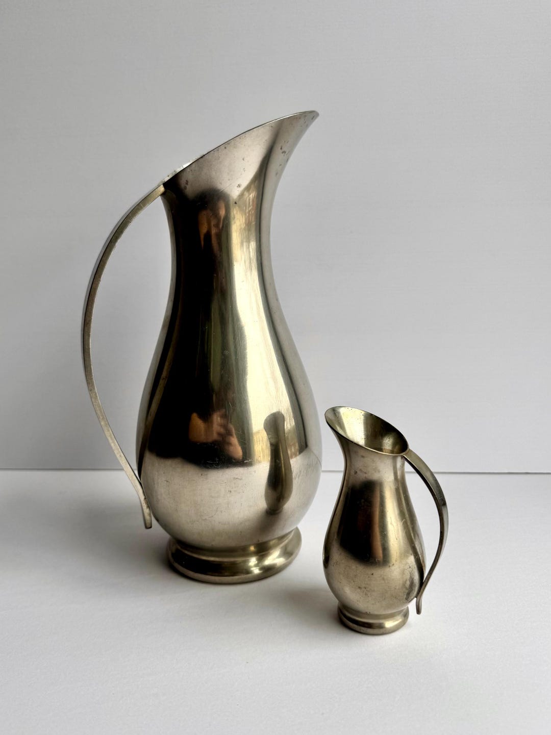 1960s Royal Holland Pewter Daalderop Pitcher Set of 2 Large and XS - Etsy