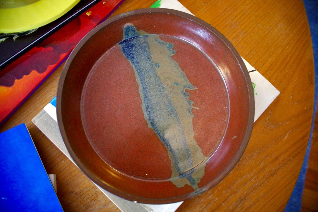 Vintage Decorative Ceramic Low Bowl Hand Made 10" D - Etsy