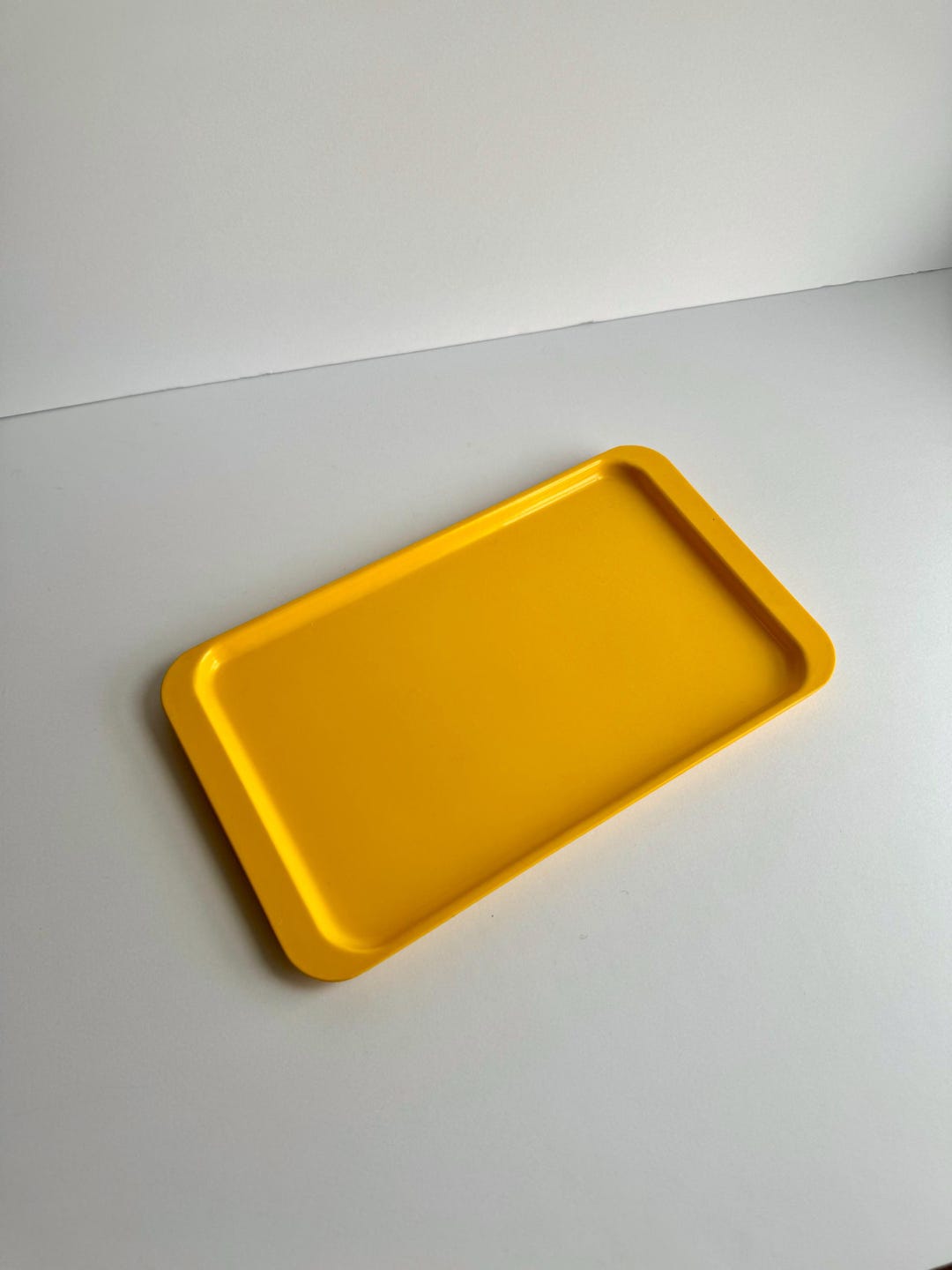 Vintage 1970s Small Melamine Trays Set of 2 Brown and Yellow - Etsy