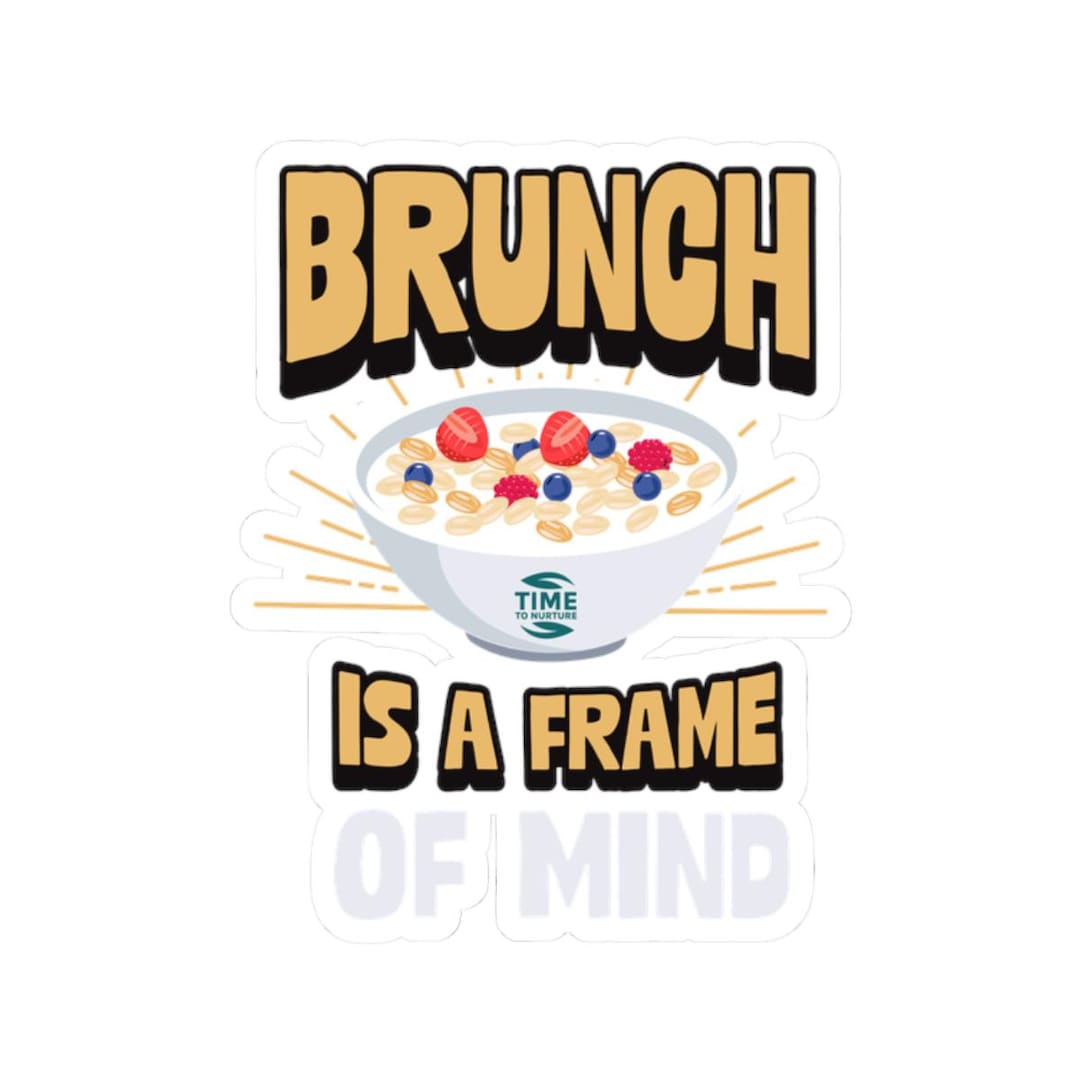 Brunch Stickers, Foodie Laptop Decor, Kiss-cut Stickers for Brunch ...