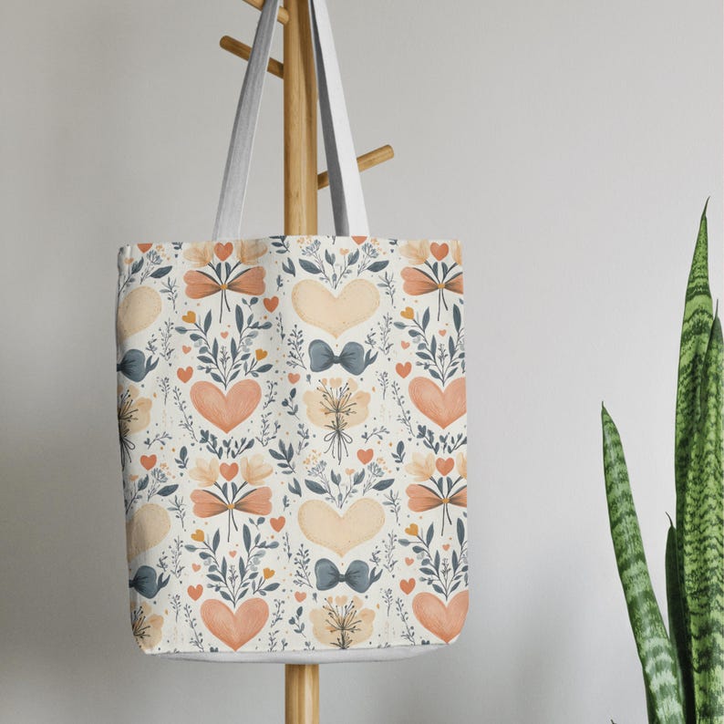 Coquette Valentine Themed Seamless Pattern, Heart Pattern, Scrapbook ...