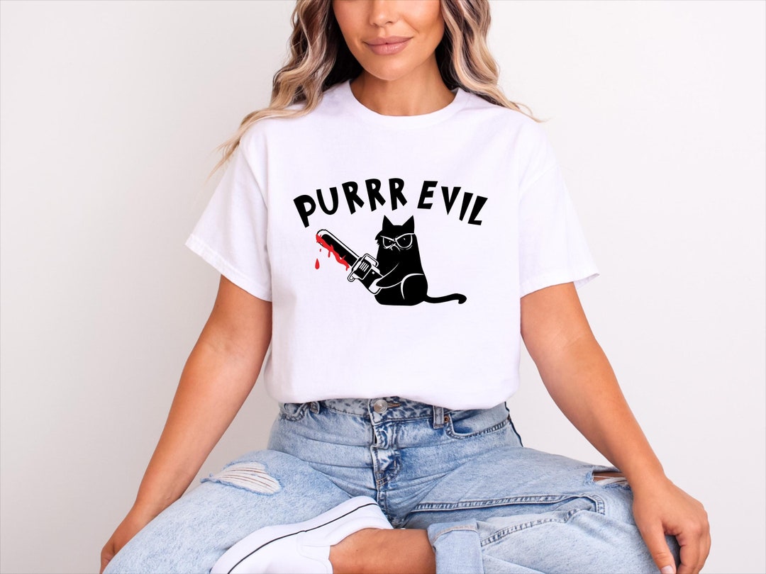 Funny Cat Shirt, Grumpy Cat Shirt, Evil Cat Tee, Cat Mom Tee, Cat Mom ...