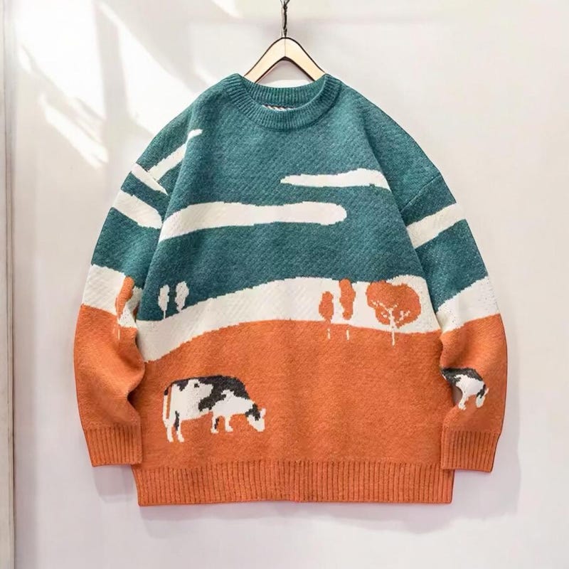 Cow Sweater - Etsy