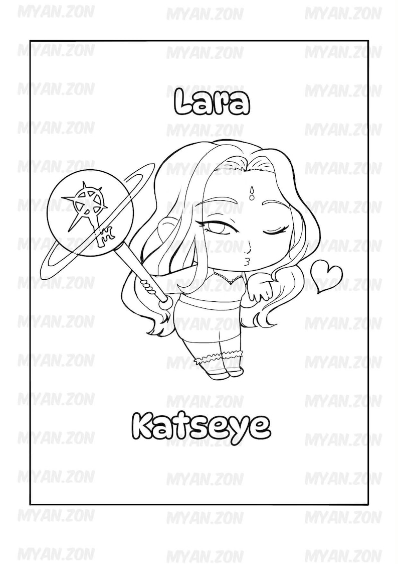 Katseye With Magic Wand DIGITAL COLORING BOOK With Free Other Pages - Etsy