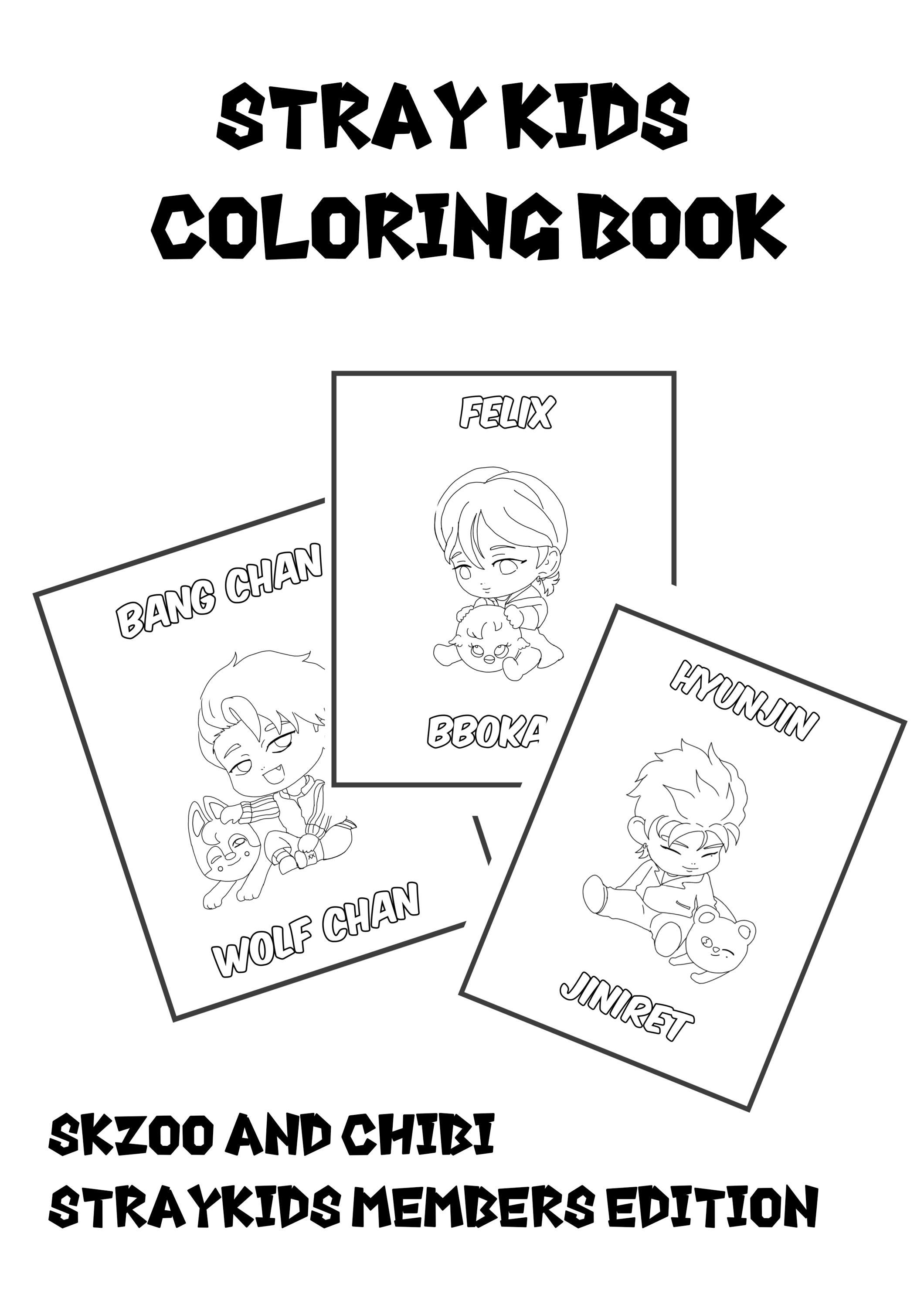 Skzoo Coloring Book With Chibi Stray Kids - Etsy