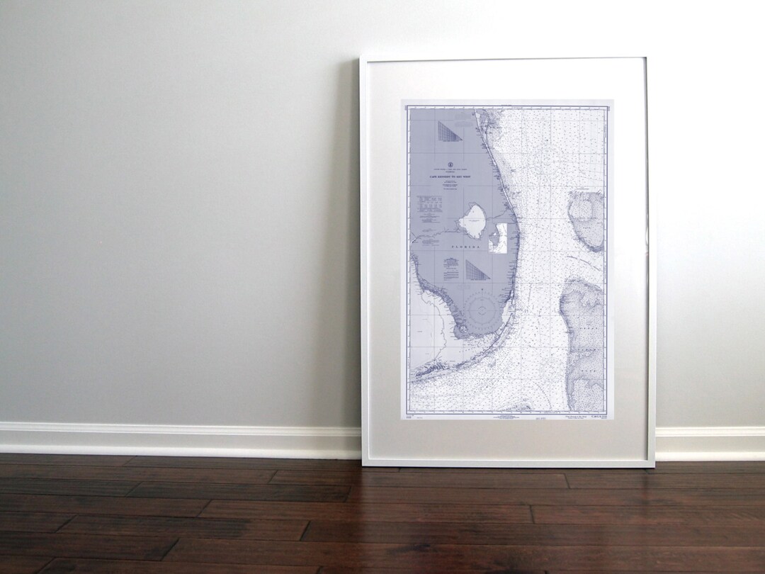 Florida Nautical Chart Map 1968 Blue Instant Download 20 X 30, Map Art ...