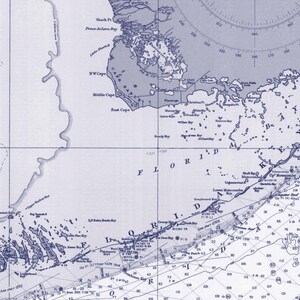 Florida Nautical Chart Map 1968 Blue Instant Download 20 X 30, Map Art ...
