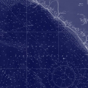Coastal California State Nautical Chart Map 1947 Blueprint DIGITAL ...