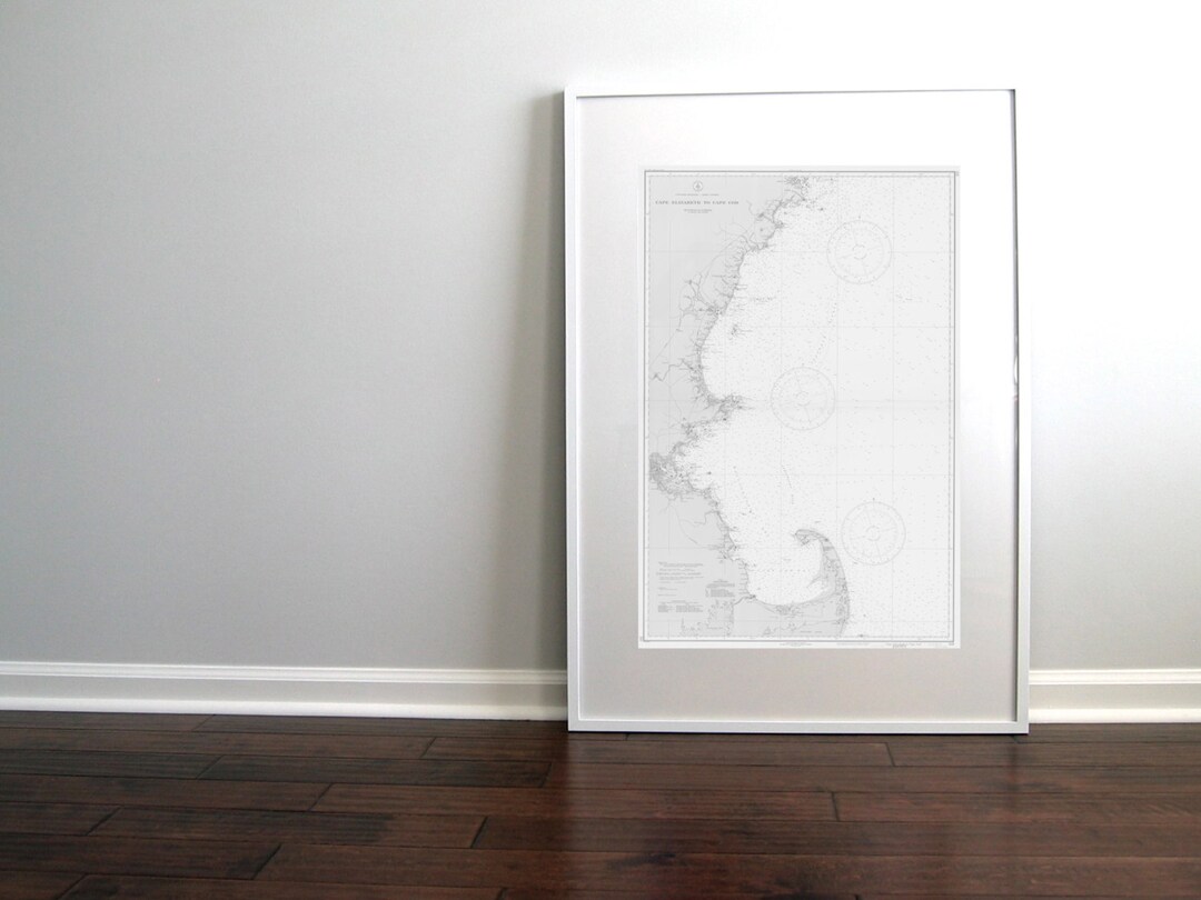 Cape Cod & Maine Nautical Chart Print: 1935 Vintage Map (digital Print ...