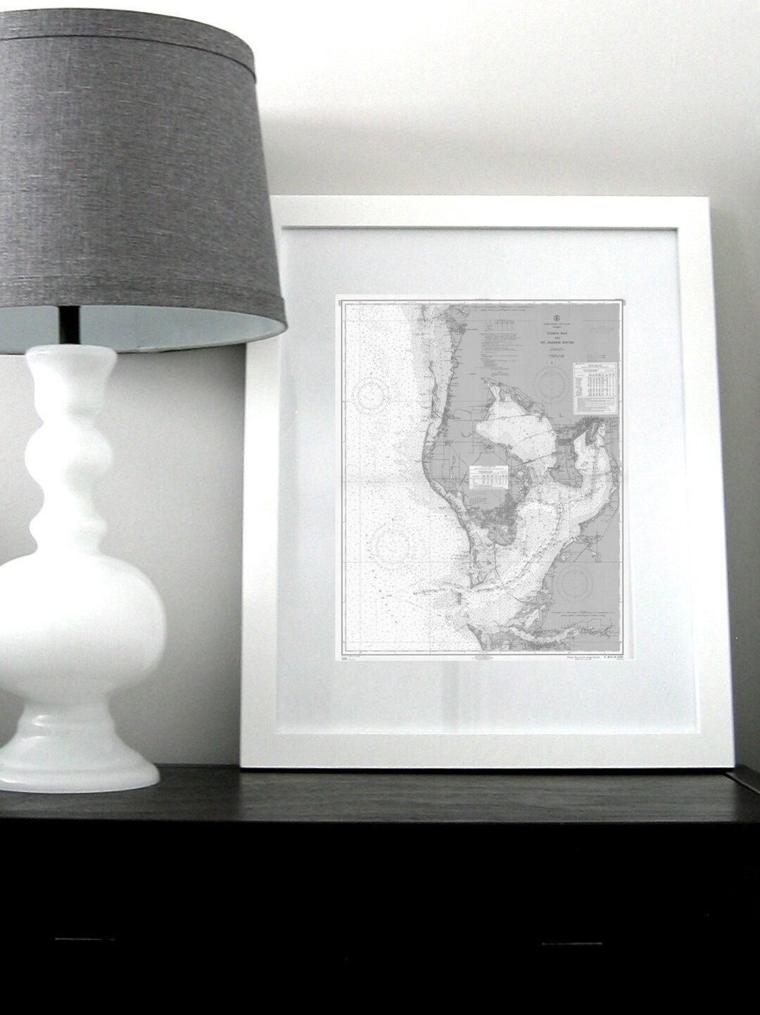 Tampa Bay Nautical Chart Art: St. Joseph Sound, Florida (digital ...