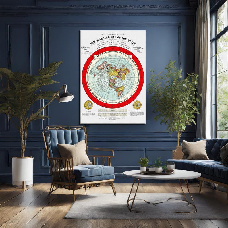 Nuevo mapa estándar del mundo de Alexander Gleason, arte mural en ...