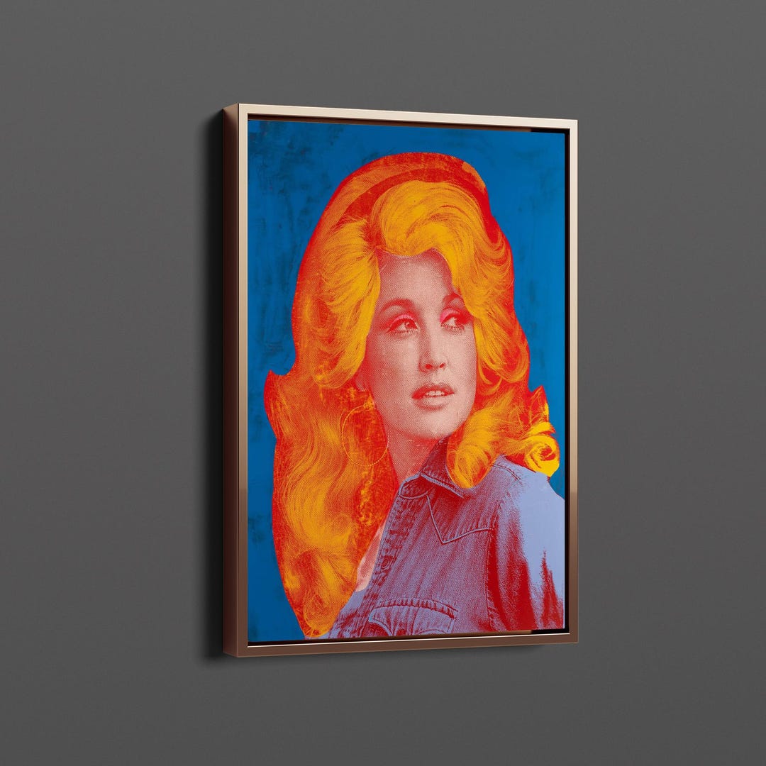 Dolly Parton Pop Art Portrait Painting Canvas Print, Iconic Country ...