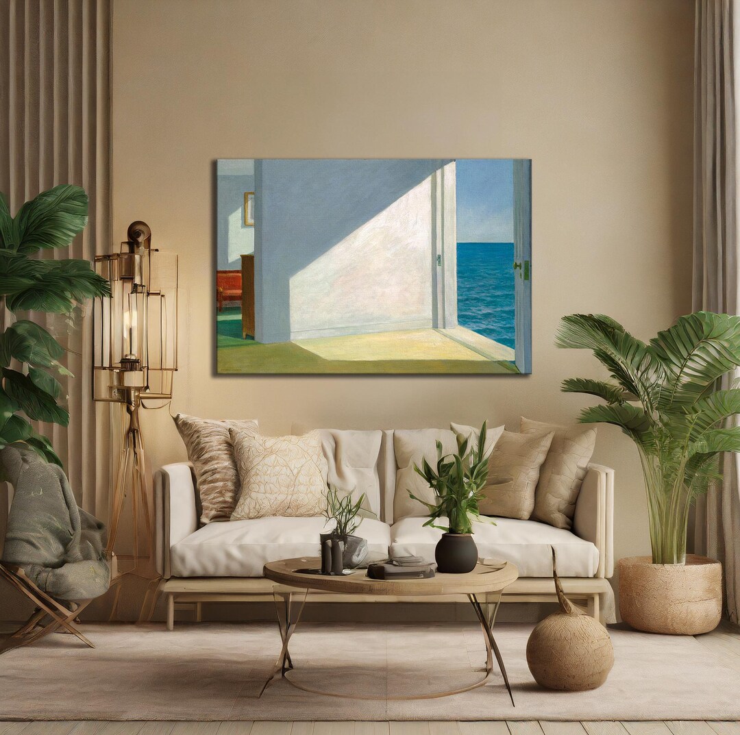 Edward Hopper Rooms by the Sea Modern Large Wall Art Print, Minimalist ...
