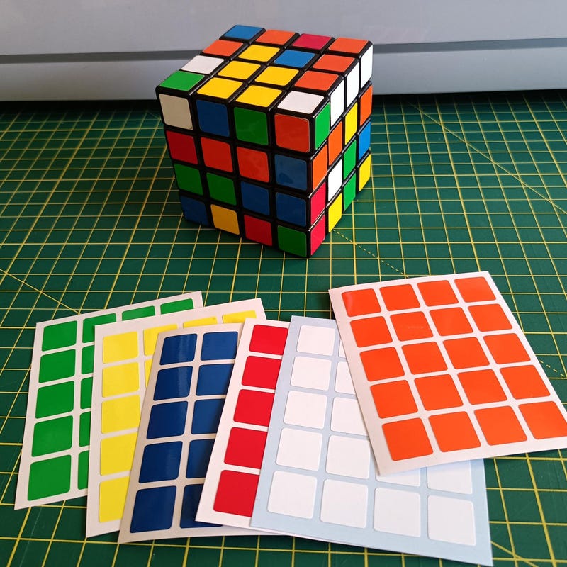 Rubiks Cube Stickers - Etsy