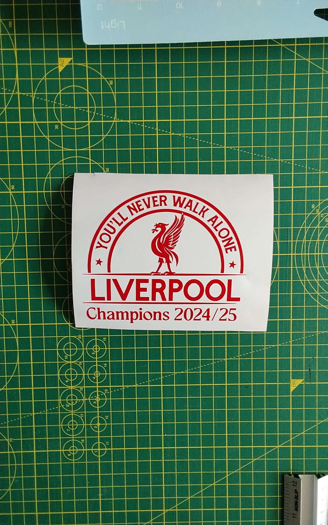Champions Liverpool Unofficial Logo Vinyl Decal Sticker Helmet Bumper ...